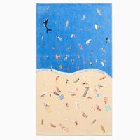 China GOTS Certified Organic Cotton Beach Towel 400gsm Velour 70x140cm Eco Friendly Luxury for sale