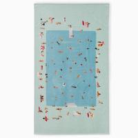 China Custom Cotton Towel with Embroidery 70x140cm Luxury Quick-Dry Beach Towel for Gifts for sale