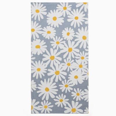 China GOTS Certified Organic Pima Cotton Beach Towel 600 GSM Chemical-Free Sand-Resistant Pool Towel 40x72 Inch for sale