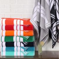 China Extra Large 100% Cotton Beach Towel 90x180cm Ultra Absorbent Quick Dry Sand Free for sale