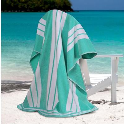 China Oversized Luxury Cotton Beach Towel 80x160cm Ultra Plush Absorbent Sand Free Spa Pool Towel for sale