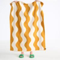 China GOTS Certified Organic Cotton Beach Towel Yarn Dyed Quick Dry 70x140cm for sale