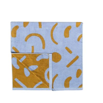 China Customizable 280-600gsm Organic Cotton Family Beach Towel Set 75x150cm 80x160cm for sale