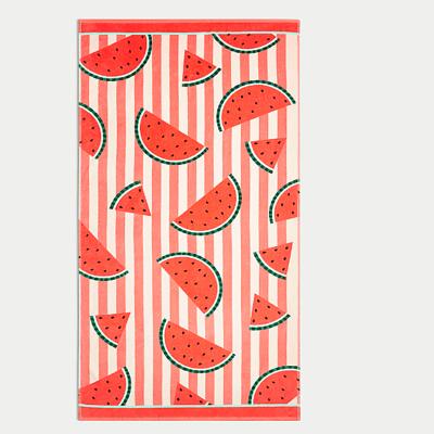 China Custom Pure Cotton Beach Towel 70x140cm Quick Dry Sand Free Absorbent OEM for sale