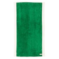 China Luxury Resort Beach Towel 600gsm Premium Cotton Oversized 40x80 Green Stripes for sale