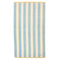 China Luxury Yarn-dyed Egyptian Cotton Beach Towel 600 GSM Sand Resistant Triple-stitched Edges for sale