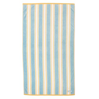 China Luxury Yarn-dyed Egyptian Cotton Beach Towel 600 GSM Sand Resistant Triple-stitched Edges for sale