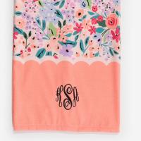 China Custom Monogrammed Beach Towel 600 GSM Egyptian Cotton Personalized Embroidery for sale