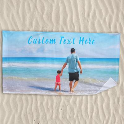 China Custom Quote Beach Towel 200gsm Microfiber Suede 80x160cm Personalized with Inspirational Sayings for sale