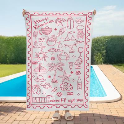 China 200gsm Quick-Dry Beach Towel Fast Drying Technology Good Absorbency 70x140cm to 90x180cm for sale