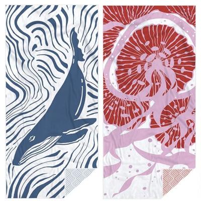 China Custom Quick Dry Microfiber Beach Towel 70x140cm Compact Gym Travel for sale
