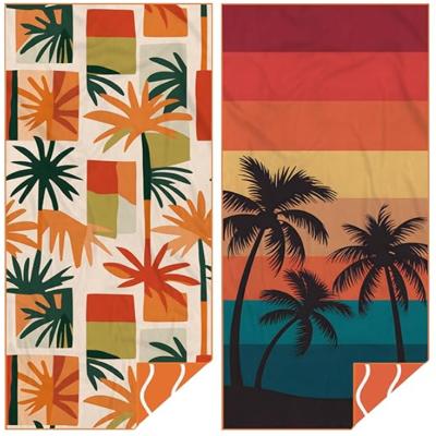 China Extra Large Quick Dry Microfiber Beach Towel 75x150cm 2000gsm for Travel for sale