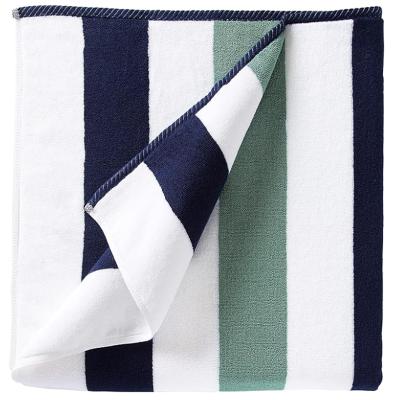 China Luxury 600 GSM Cotton Beach Towel Oversized Quick Absorb Resort Style Custom Size for sale