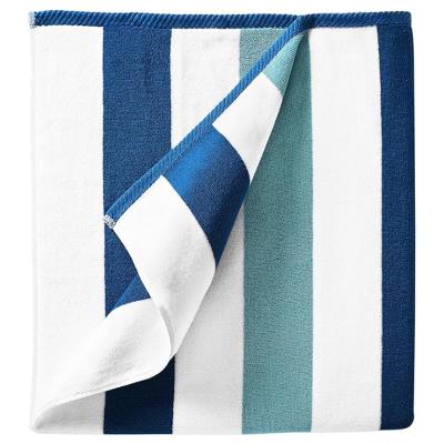 China Eco Certified Luxury Beach Towel 75x150cm Yarn Dyed Sustainable Cotton for sale