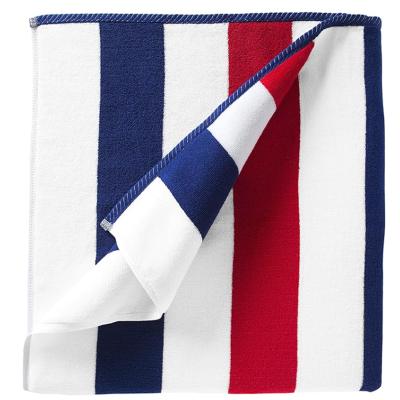 China Luxury Yarn-Dyed Striped Beach Towel 100% Cotton 70x140cm Custom Size for sale