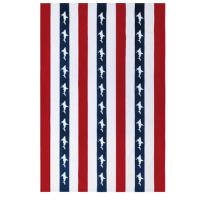 China Organic Cotton Velour Striped Beach Towel 75x150cm 300gsm Customizable Eco-Friendly Travel Towel for sale