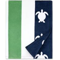 China Premium Cotton Velour Beach Towel 70x140cm Striped Design Absorbent Soft Seaside Comfort for sale