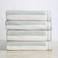 China Handcrafted 100% Cotton Velour Beach Towel 70x140cm Custom Size for Luxury Coastal Elegance for sale