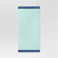 China Reversible 100% Cotton Beach Towel Velour Front Terry Back 70x140cm Custom Size for sale