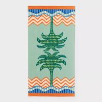 China Luxury Travel Beach Towel 100% Cotton Reversible Velour Front 140x70cm Quick Dry for sale