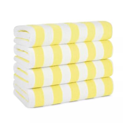 China 600gsm 100% Cotton Fiber Fabric Soft Beach Towel 70x140cm for Luxury Pool and Spa Use for sale