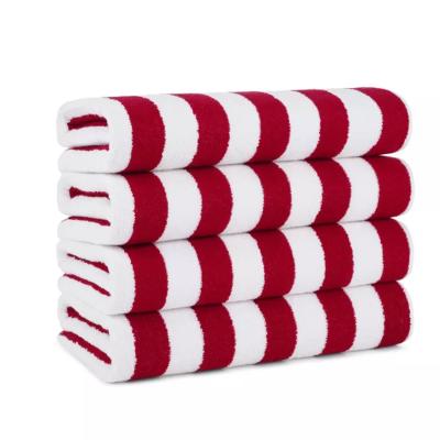 China 100% Cotton Beach Towel 300gsm-535gsm 140x70cm Ultra-Soft Quick-Dry Customizable for sale