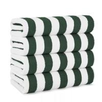 China Yarn-Dyed Cotton Beach Towel 100x180cm Quick Dry Absorbent Custom Size Cabana Towel for sale