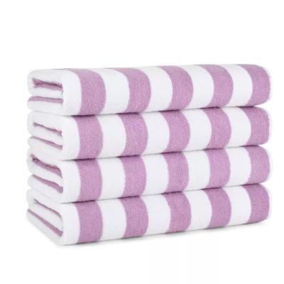 China Organic Cotton Yarn-Dyed Striped Quick-Dry Beach Towel 140x70cm Custom Size for sale