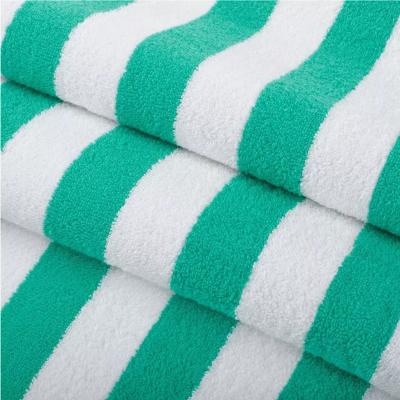 China Luxury Cotton Cabana Towel 70x140cm Yarn Dyed Striped Spa Grade Absorbent Quick Dry for sale