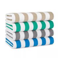 China Custom Yarn-Dyed Stripe Beach Towel 70x140cm Quick-Dry Cotton for sale