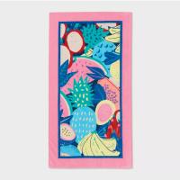 China Custom OEM Large Tropical Beach Towel 70x140cm 400gsm Fade Resistant Quick Dry for sale