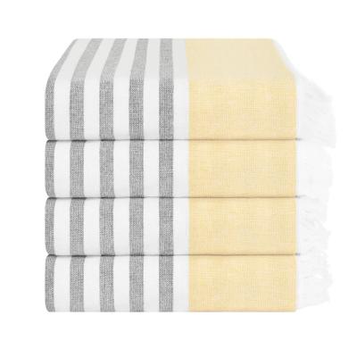 China Authentic Turkish Peshtemal Beach Towel 100% Cotton Flat Weave 70x140cm Quick Dry for sale
