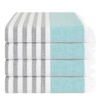 China Modern Turkish Cotton Beach Towel 30x60 Inch Quick Dry Striped Peshtemal for sale