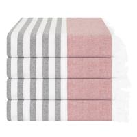 China Luxury 330gsm Turkish Cotton Peshtemal Towel with Elegant Stripes for Beach Clubs for sale