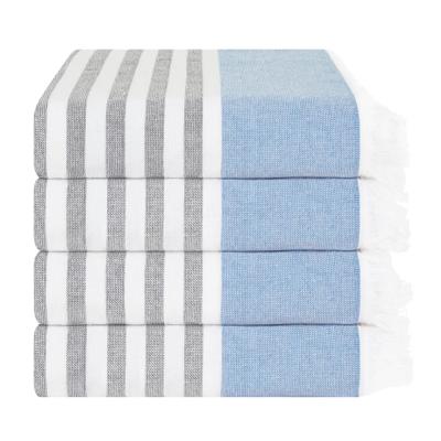 China Extra Large Turkish Peshtemal Beach Towel 75x150cm Family Size Cotton for sale