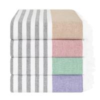 China Minimalist Turkish Peshtemal Towel 140x70cm Premium Cotton Flat Weave Beach Towel for sale