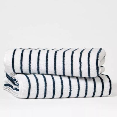 China Oversized Beach Towel 100% High GSM Cotton 80x160cm Resort Grade Luxury Pool Towel for sale