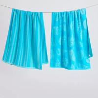 China Luxury Two Person Beach Towel 30x60 Ultra-Soft Cotton Velour Quick-Dry Looped Backing for Couples for sale