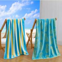 China Custom Cotton Velour Beach Towel 30x60 Inch Quick Dry UV Resistant for sale