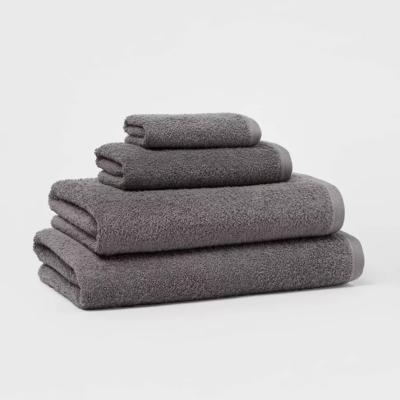 China Oversized Dark Gray 100% Terry Cotton Bath Towel 80x160cm 500gsm for sale