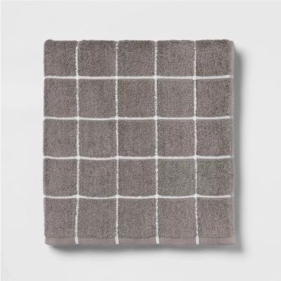 China Vintage Grid Pattern Cotton Towel Ultra Absorbent Terry Bath Towel 160x80cm Custom Size for sale