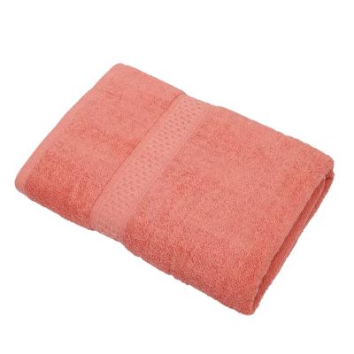 China Organic Cotton Terry Bath Towel 70x140cm 345gsm Custom Size Weight Dobby Border for sale
