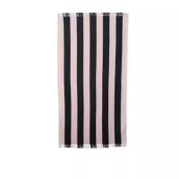 China Quick-Dry Nautical Stripe Beach Towel 100x180cm Customizable Size Lightweight Cotton for sale
