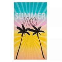 China Ultra-Lightweight Velour Beach Towel 70x140cm Quick-Dry Cotton with Watercolor Tropical Print for sale