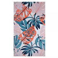 China Ultra-Lightweight Quick-Dry Velour Beach Towel 30x60 300-460 GSM Modern Geometric Print for sale