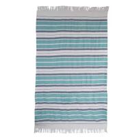 China Turkish Cotton Sand Resistant Beach Towel 70x140cm Lightweight Quick Dry Fringe Design for sale