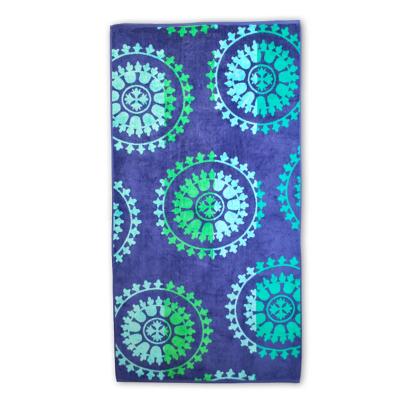 China Oversized Two Person Beach Towel with Retro Pinwheel Patterns for Vibrant Shared Lounging for sale