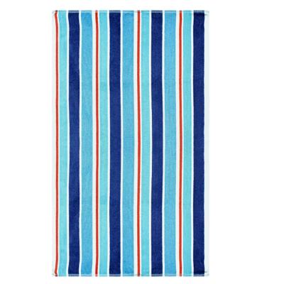 China Artisan Stripe XL Beach Towel 70x140cm GOTS Organic Cotton Eco-Friendly Dyes for sale