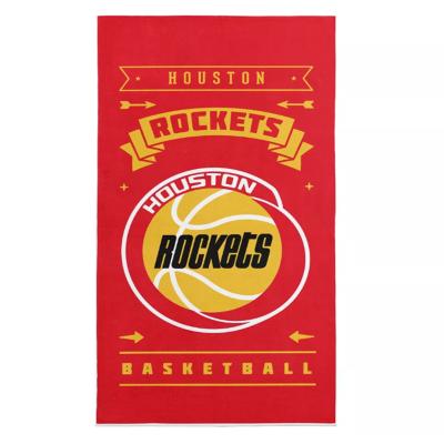 China Customizable Microfiber Houston Rockets Beach Towel 80x160cm Sublimation Printing for sale