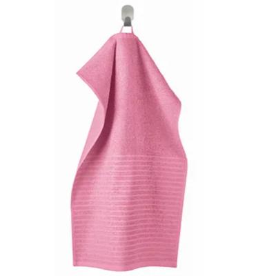China Soft Pink 100% Cotton Hand Towel 40x80 cm Machine Washable Bath Kitchen for sale
